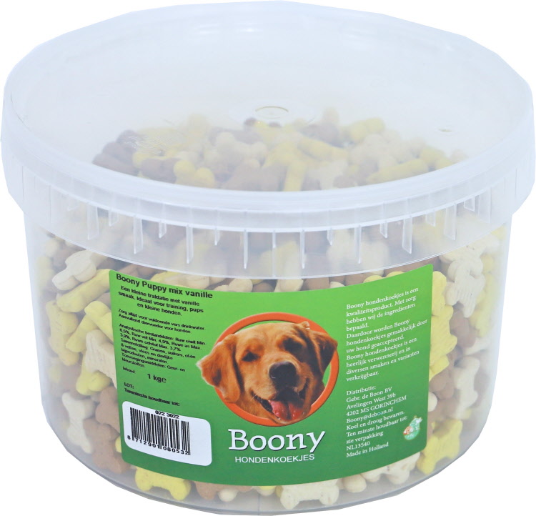 Boony hondenkoek puppy botjes mix vanille 1000 gram